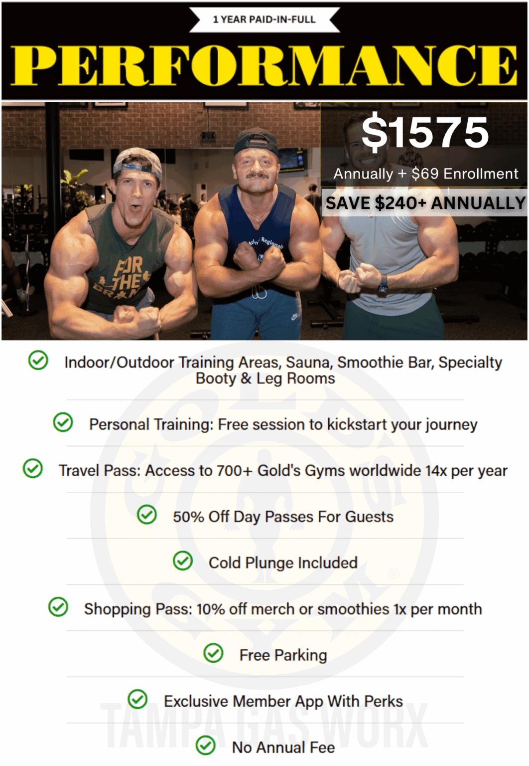 Gold’s Gym Memberships | Tampa Gas Worx | Stronger Starts Here